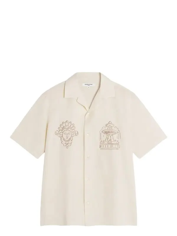 Maison Kitsuné Resort Monuments Shirt For - Clay