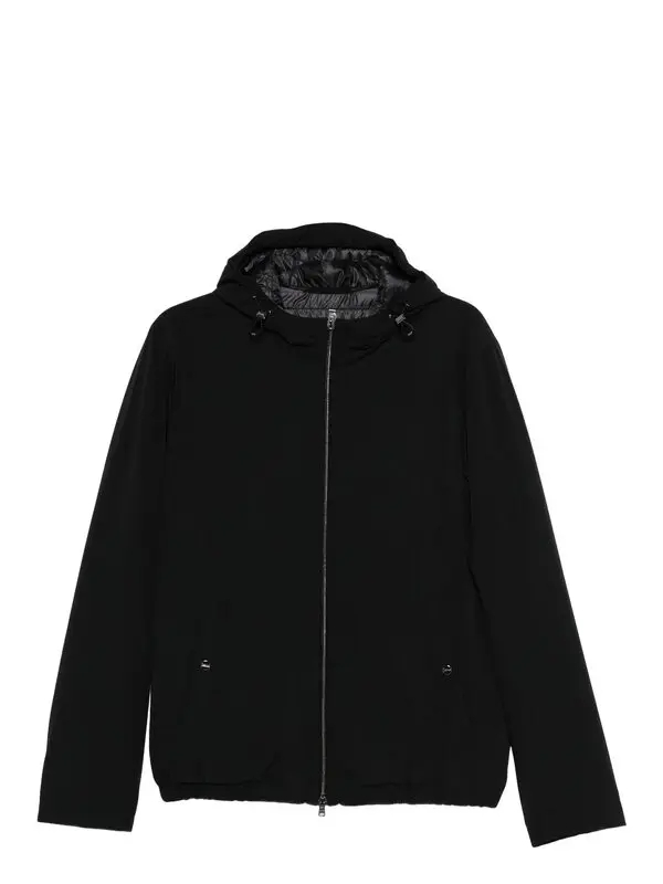 Herno Zip-up Hooded Jacket - Nero