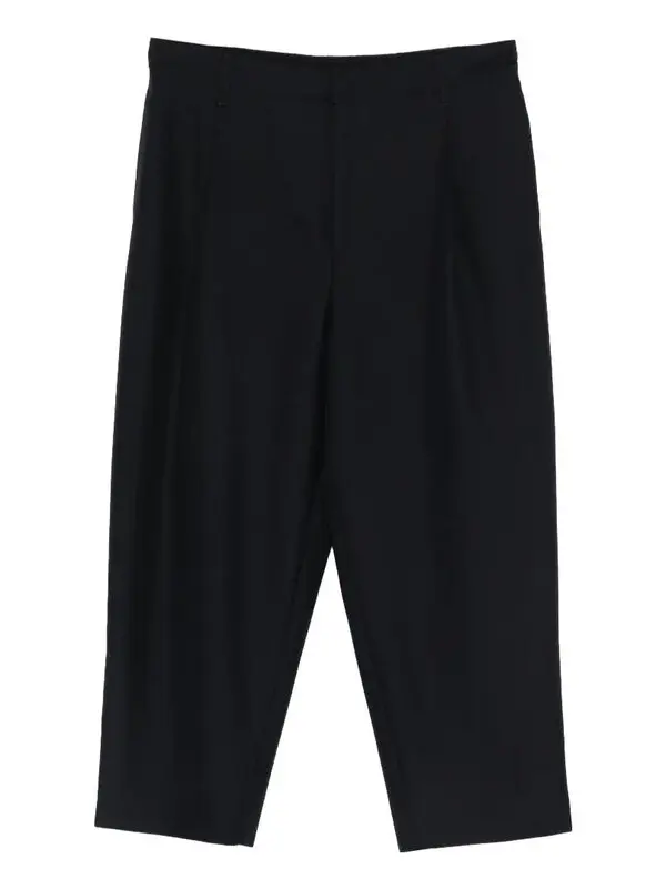 Maison Kitsuné Mini Cropped Pleated Pants - Navy