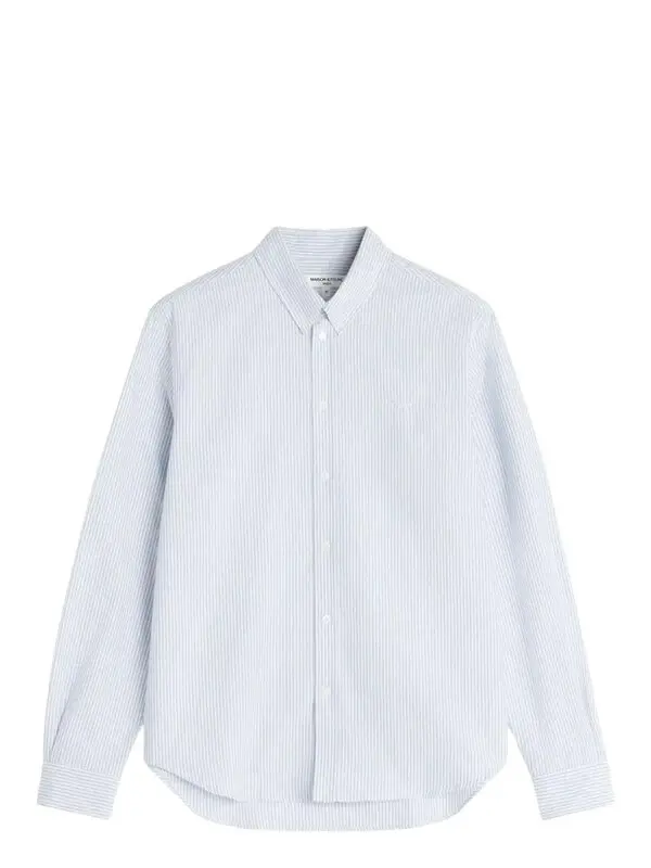 Maison Kitsuné Fox Stripe Regular Shirt - Bluewhite