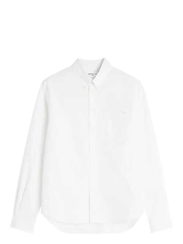 Maison Kitsuné Classic Cotton Shirt With Collar And Button Fastening For - White