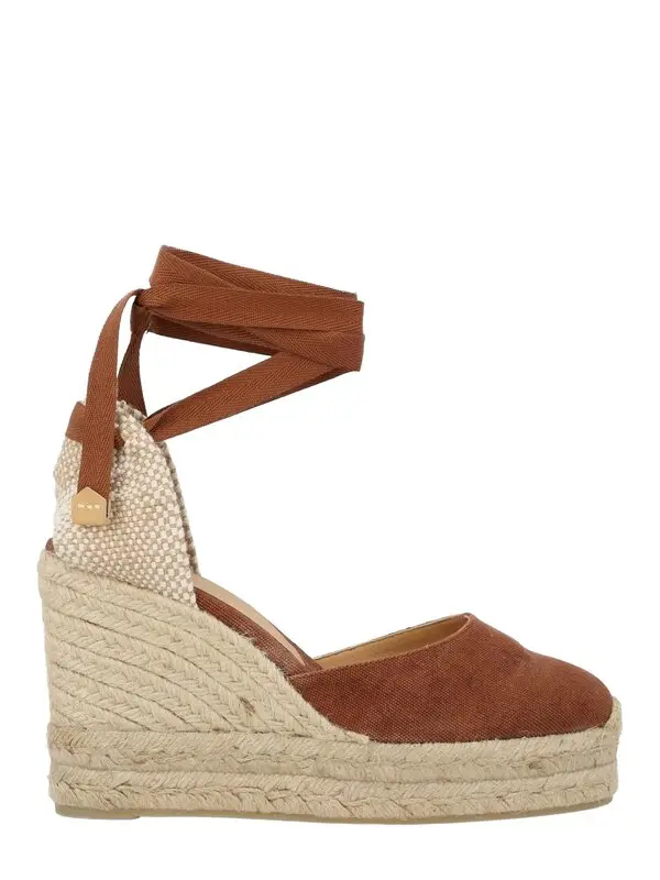 CastaÑer Organic Cotton Espadrille Wedge With 11 Cm Heel - Marrone