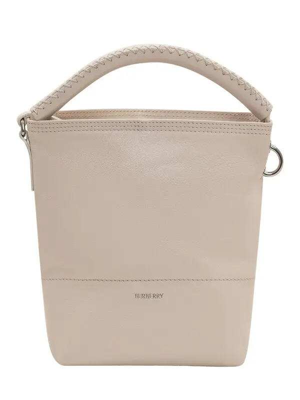 Burberry Single Handle Bucket Bag With Front Logo - Soap