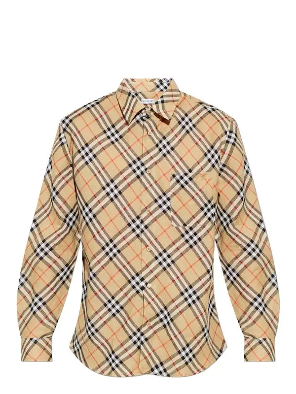 Burberry Mini Checkered Short-sleeve Shirt - Sandcheck