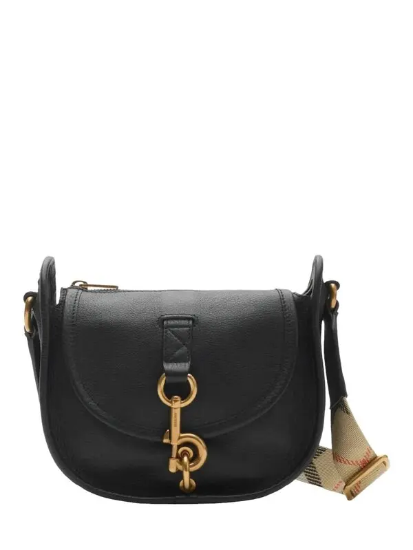 Burberry Mini Clip Messenger Crossbody Bag - Black