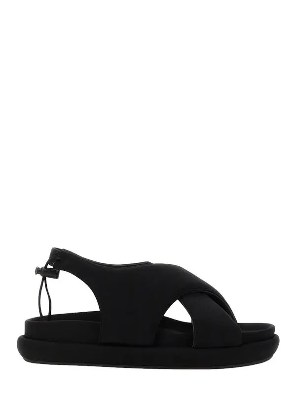 GIA BORGHINI Chunky Sandals With Drawstring Closure - Black