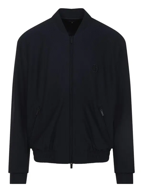 Giorgio Armani Blouson In Gaufre Tecnico - Blue