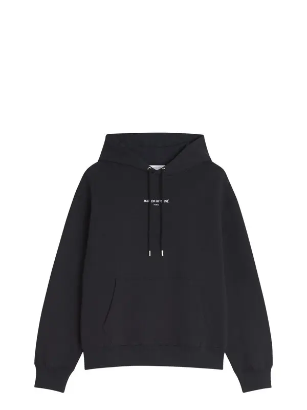 Maison Kitsuné Cotton Hoodie With Logo - Black