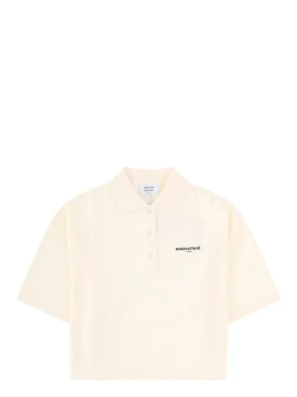 Maison Kitsuné Oversized Logo Polo Shirt - Ivory