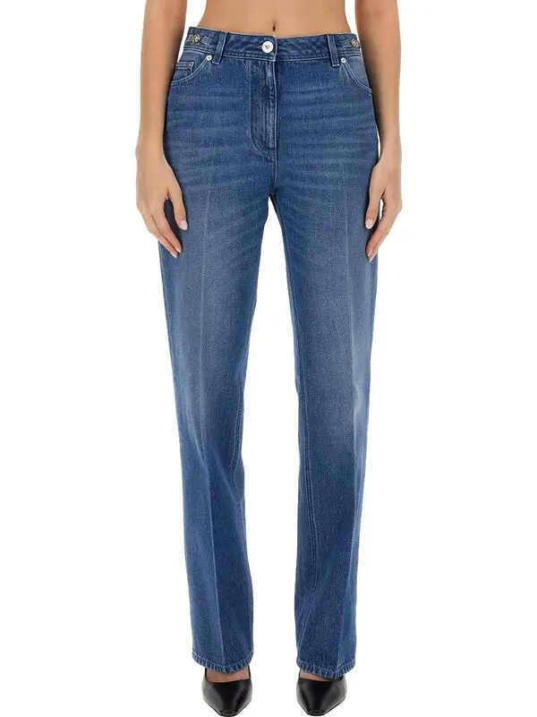 Versace Tailored High-waisted Jeans - Blue