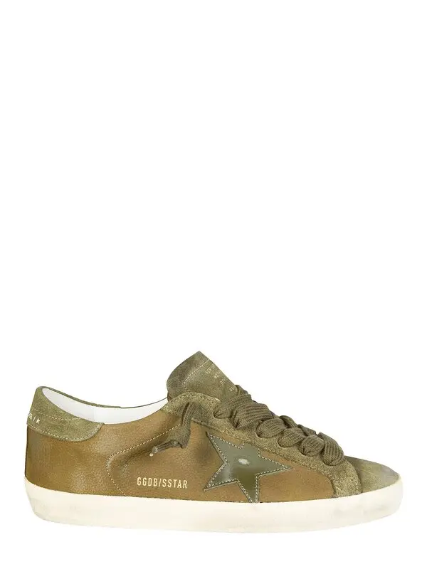 GOLDEN GOOSE Super-star Lace-up Sneakers - Verde