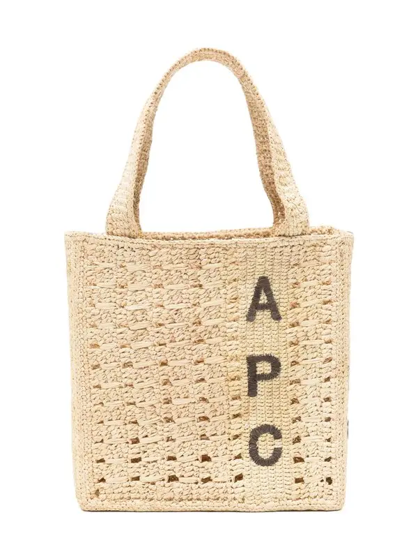 A.p.c. Mini Raffia Bag - Beige