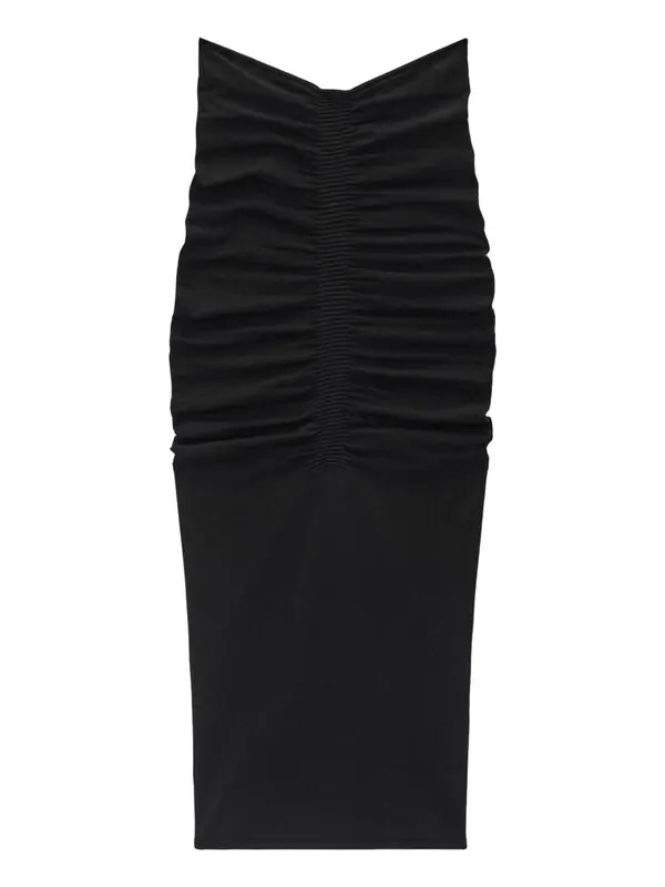 Alexander Wang Ruched Maxi Skirt - Black