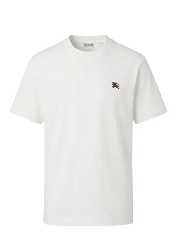 Burberry Cotton T-shirt With Logo Detail - Chalk