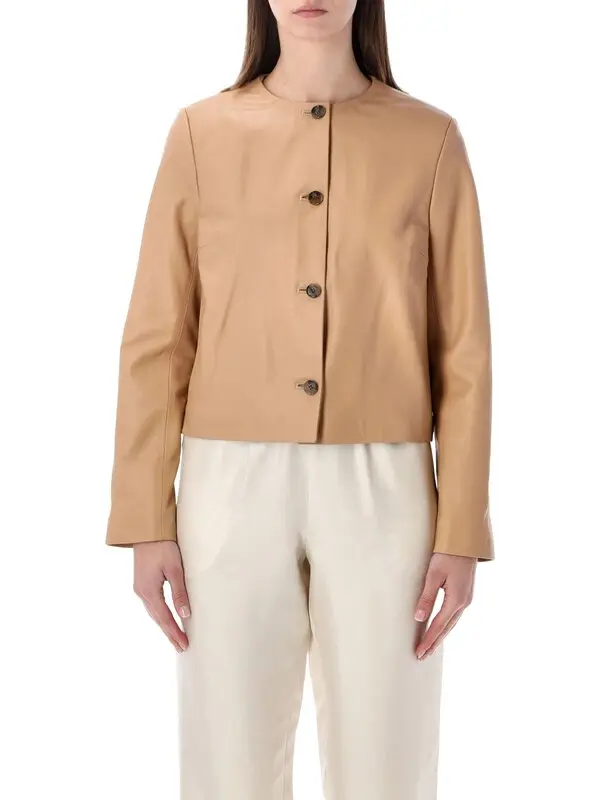 LOULOU Raho Plongé Leather Jacket - Sienna