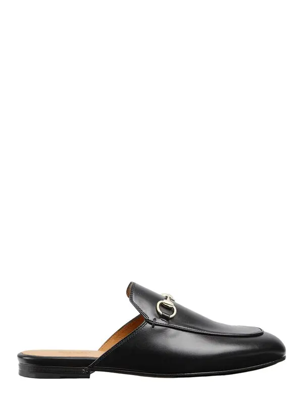 Gucci Leather Horsebit Slip-on Flats - Nero