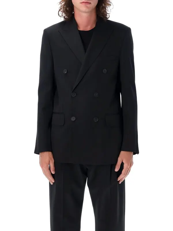 GOLDEN GOOSE Double-breasted Tailored Wool Blazer For - Nero
