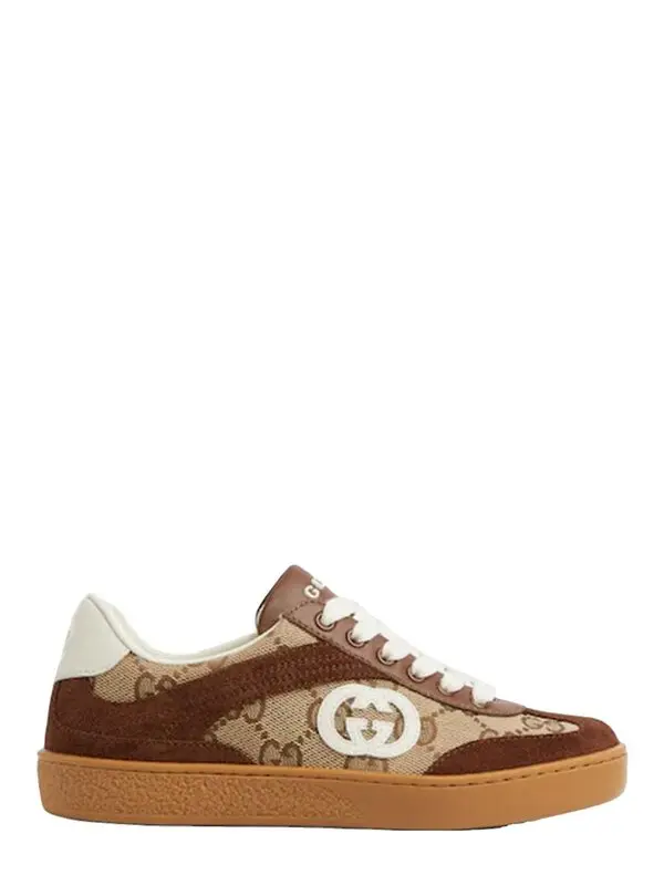 Gucci Ace Studded Sneaker With Web - Beige