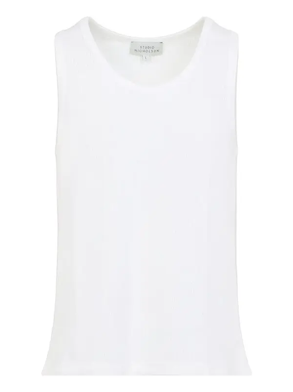 Studio Nicholson Razim Ribbed Vest - White