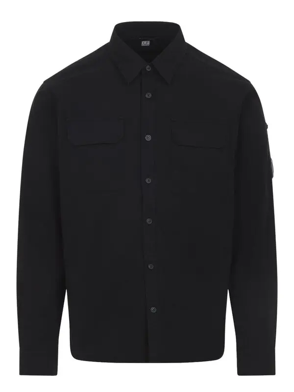 C.P. COMPANY C. P. Company Pocket Detail Shirt - Black