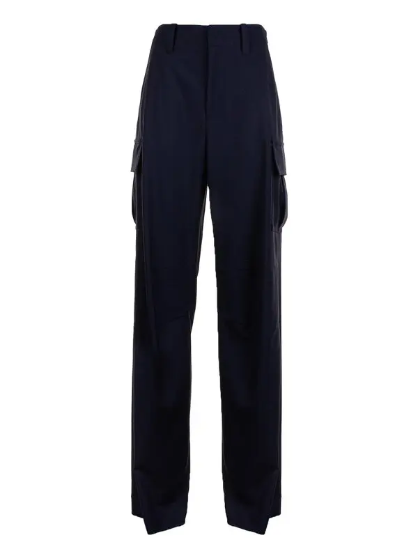 Bottega Veneta Wool Cargo Pants - Blue