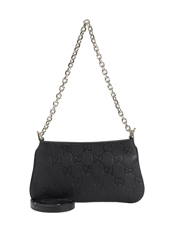 Gucci Gg Emblem Small Shoulder Bag - Black