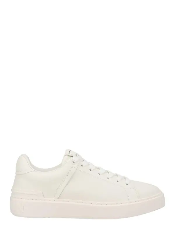 Balmain Low-top Leather Sneakers - White