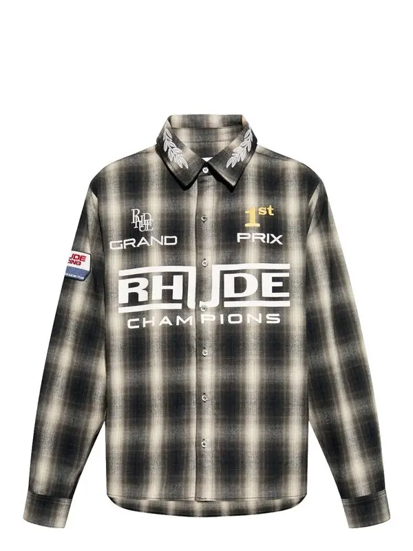Rhude Racing Funnel Shirt - Blackgrey