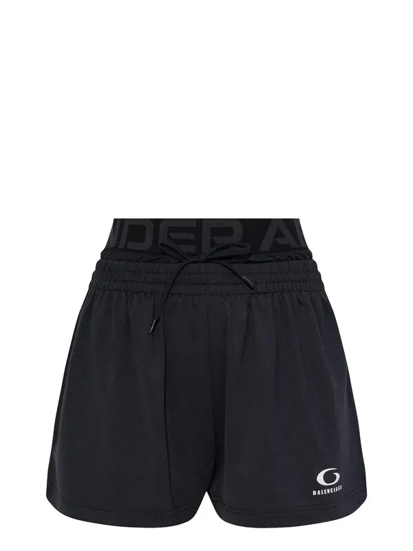Balenciaga Polyester Blend Running Shorts - Black