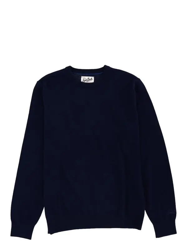 MC2 SAINT BARTH Wool Blend Crew Neck Sweater - Blue