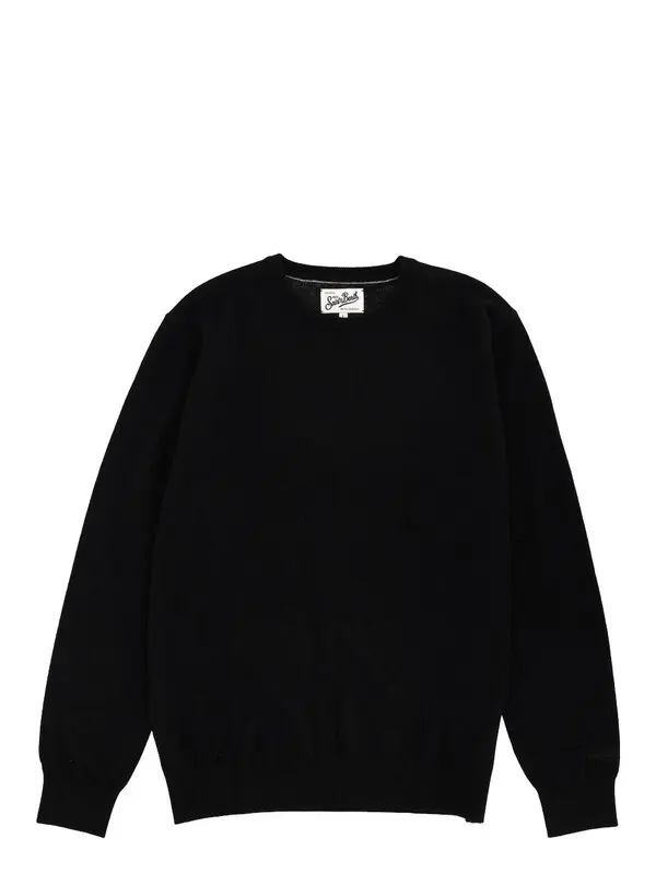 MC2 SAINT BARTH Crew Neck Wool-blend Sweater - Black