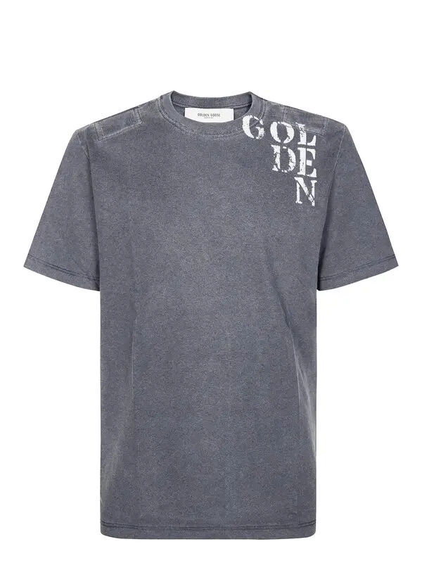 GOLDEN GOOSE Script Graphic T-shirt - Blu