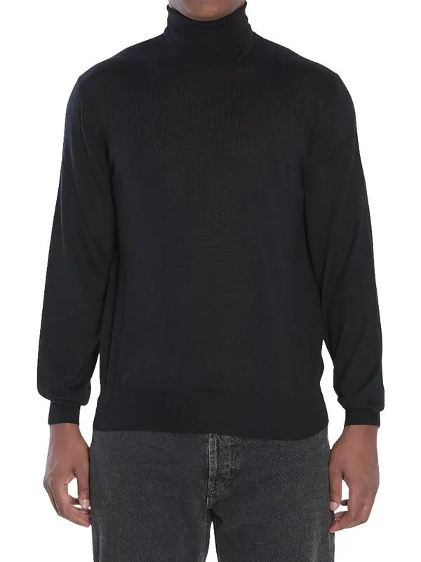 Saint Laurent Wool Turtleneck Sweater - Black