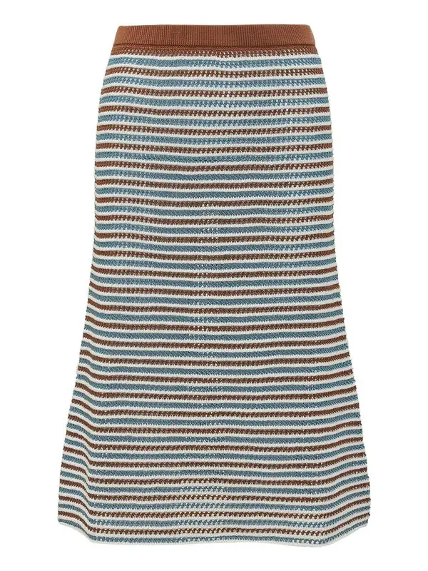 Marni Striped Knit Midi Skirt - Multi