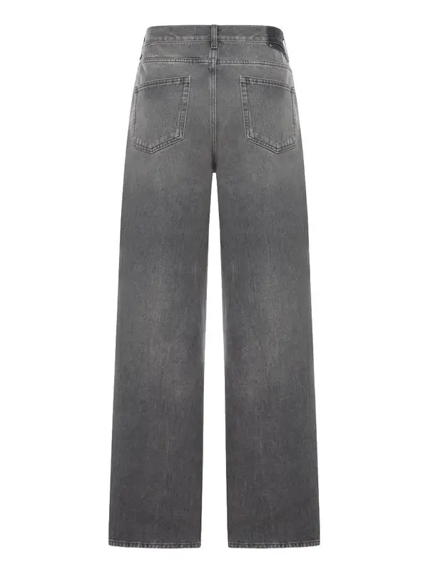 GOLDEN GOOSE Vintage Iron Wash Paint-rocker Jeans - Grey