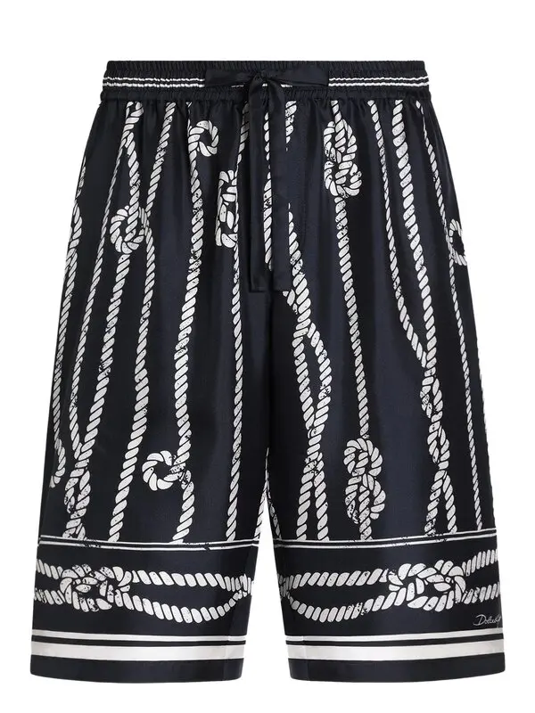 Dolce & Gabbana Tailored Cotton Trousers - Blunavy
