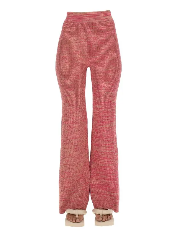 Remain Birger Christensen Ribbed Elastic Waistband Trousers - Pink