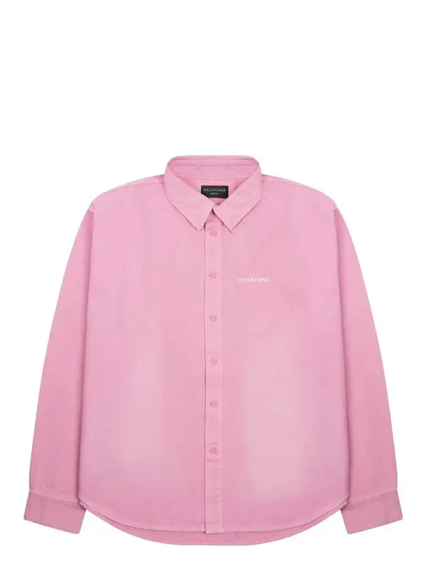 Balenciaga Oversized Cotton Shirt - Pink