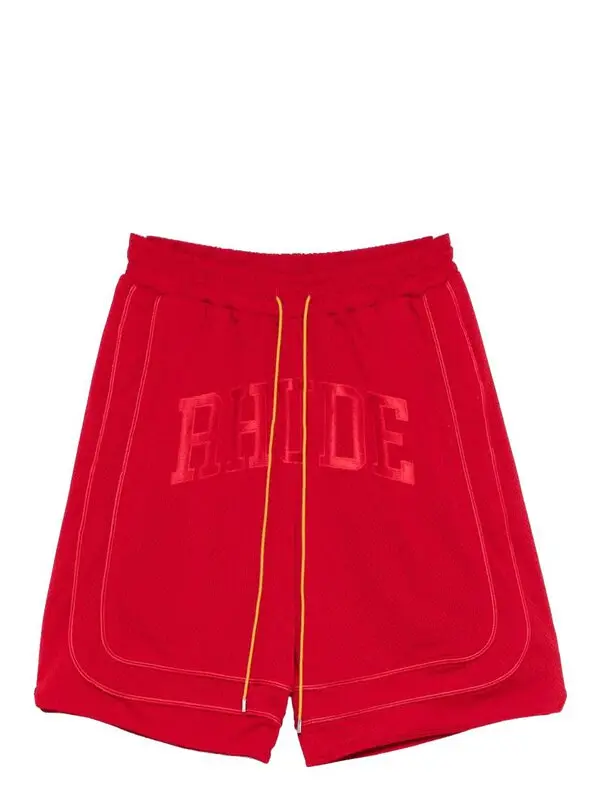 Rhude Polyester Drawstring Waistband Shorts - Red