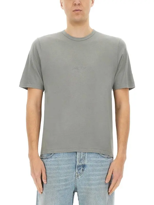 Saint Laurent Logo T-shirt Size - Grey