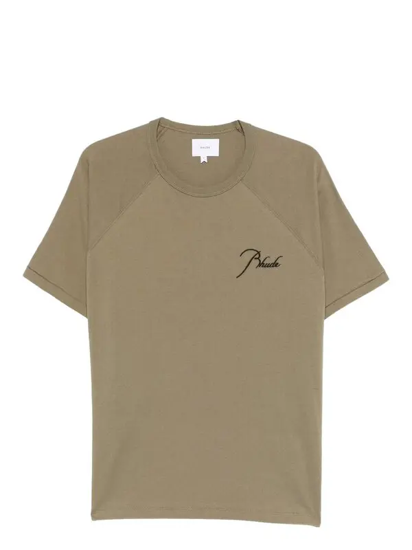 Rhude Classic Ragthen T-shirt - Mossgreenb