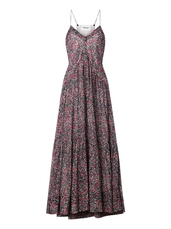 MARANT ETOILE Floral Print Tiered Maxi Dress - Multicolour