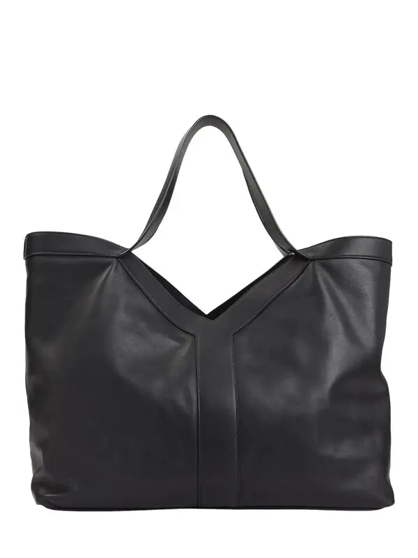 Saint Laurent Large Leather Tote - Black