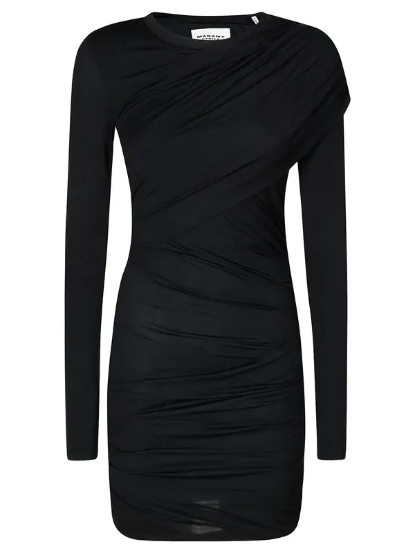 Isabel Marant Étoile Denise" Ruched Knit Dress - Nero