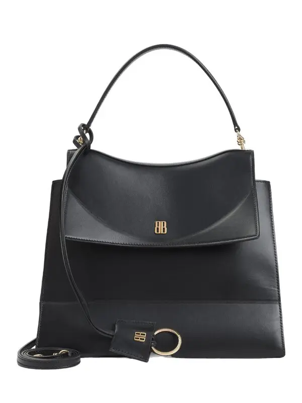 Balenciaga Leather Shoulder Bag - Black