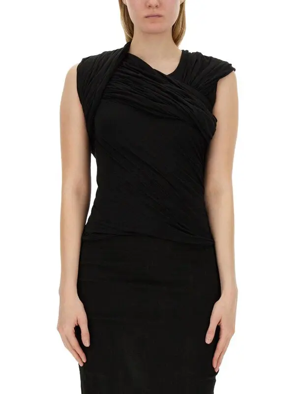 Rick Owens Draped Harness Top - Black