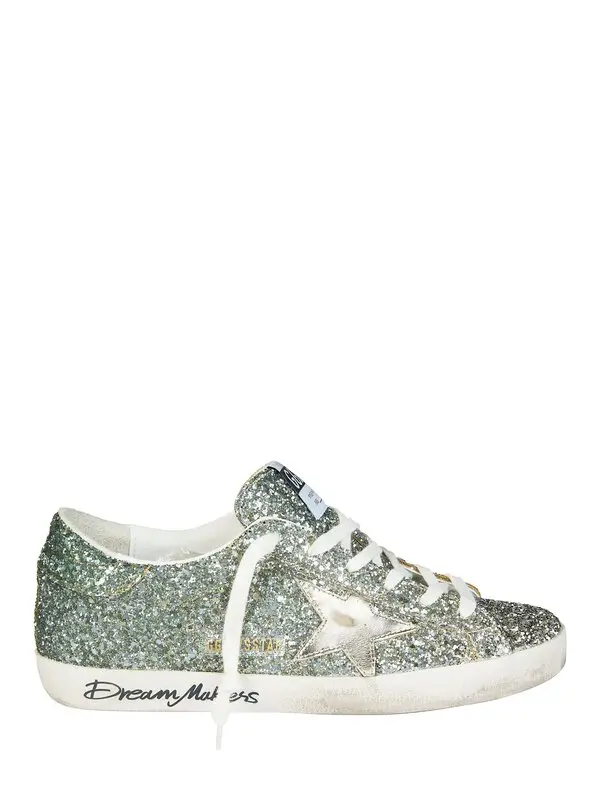GOLDEN GOOSE Glitter Upper Laminated Sneakers - Grigio