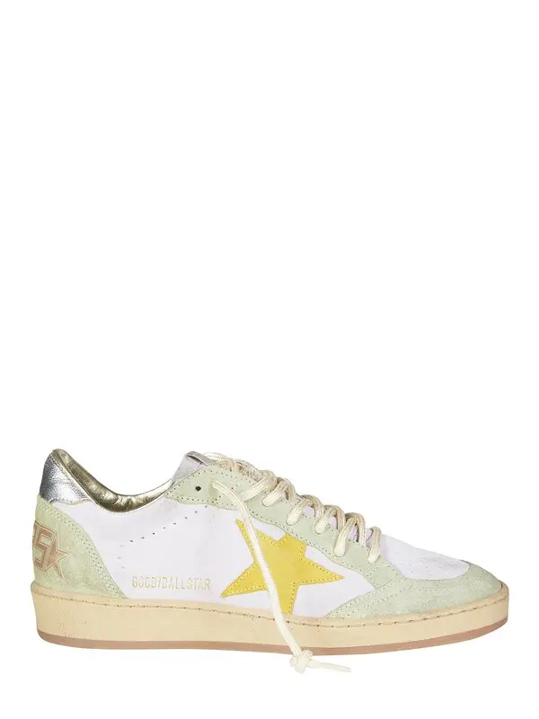 GOLDEN GOOSE Ball Star Sneakers With Glitter Star Accent - Viola