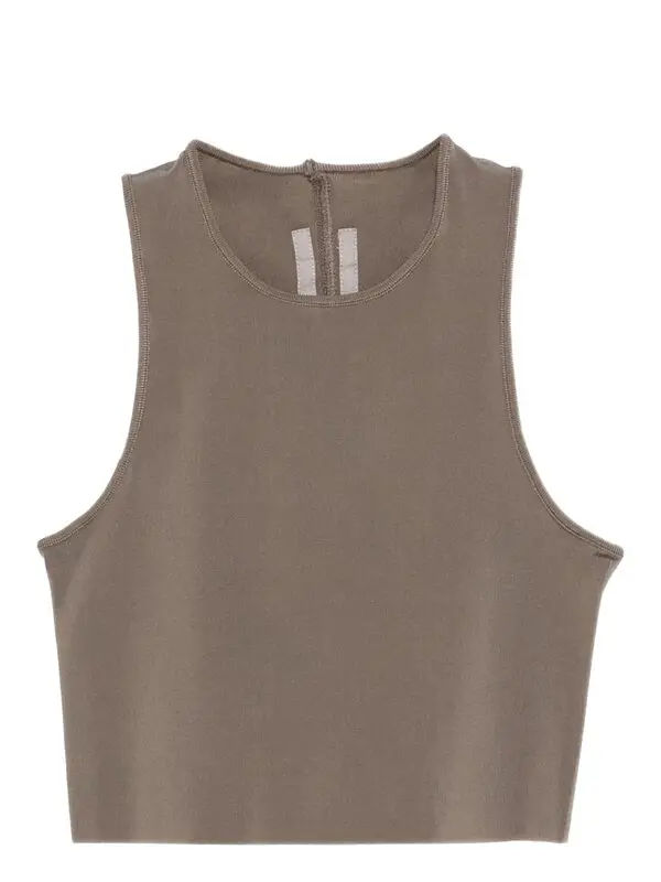 Rick Owens Sleeveless Top With Dew Neck - Grey