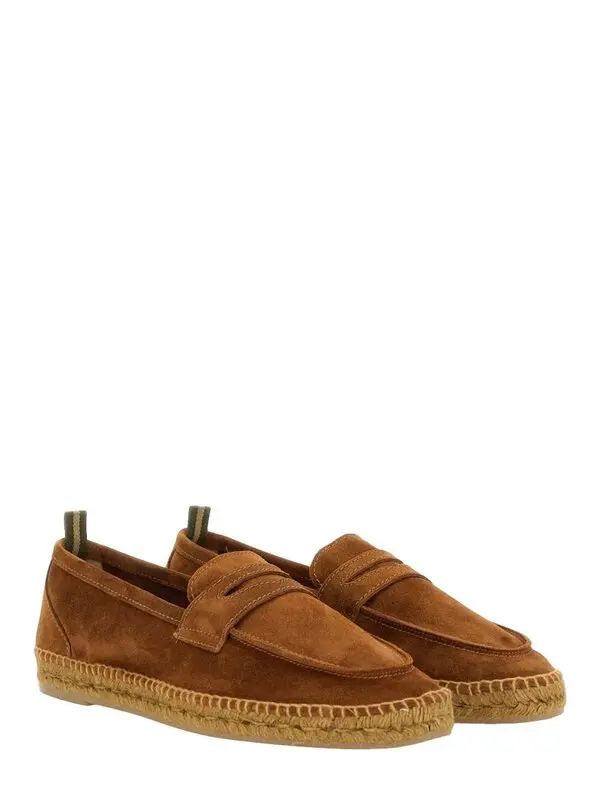 CastaÑer Suede Espadrille Loafers - Brown